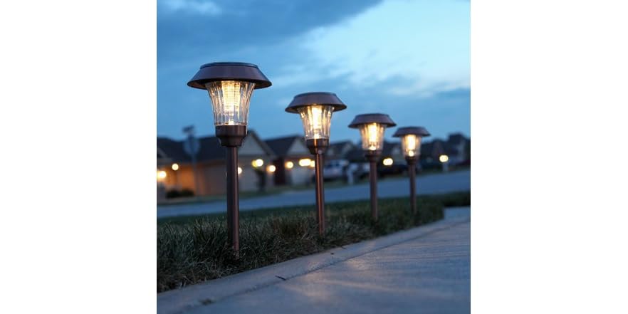 LampLust Copper Solar Pathway Lights