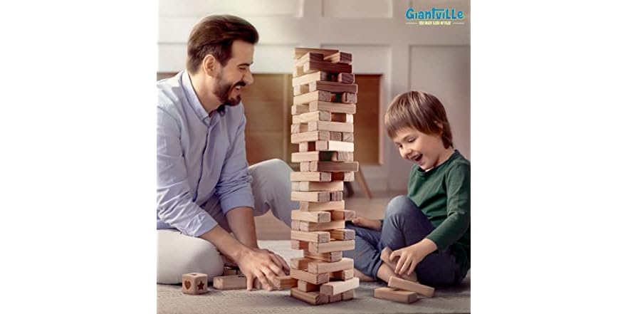 Giantville GV-25804 Giant Tumbling Timber Toy + Dice + C (Open Box)