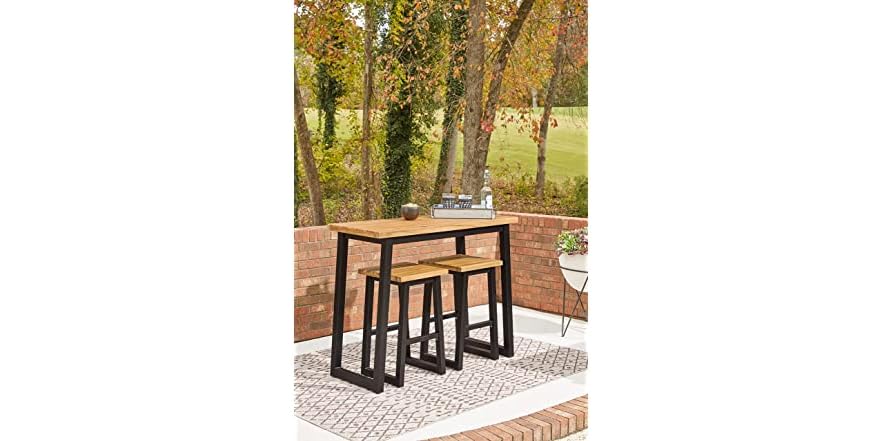 Signature Design Patio Counter Table Set