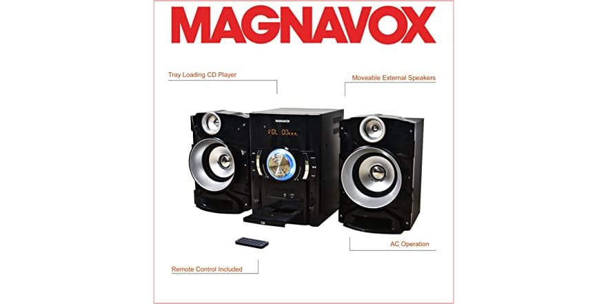 Magnavox 3-Piece CD Shelf System