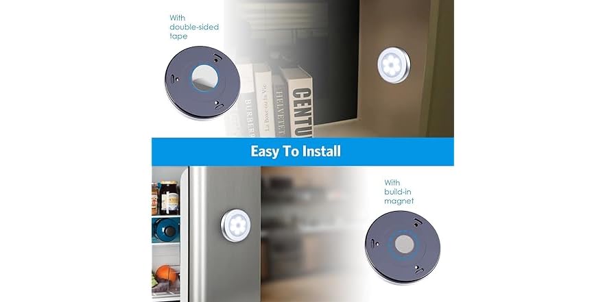 6 PC Battery-Powered Motion Sensor Light