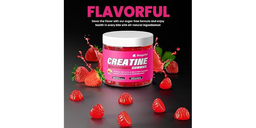 Creatine Monohydrate Gummies 5000mg Strawberry