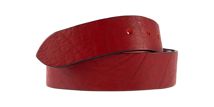 Full Grain Leather Belt Peter Red, Large