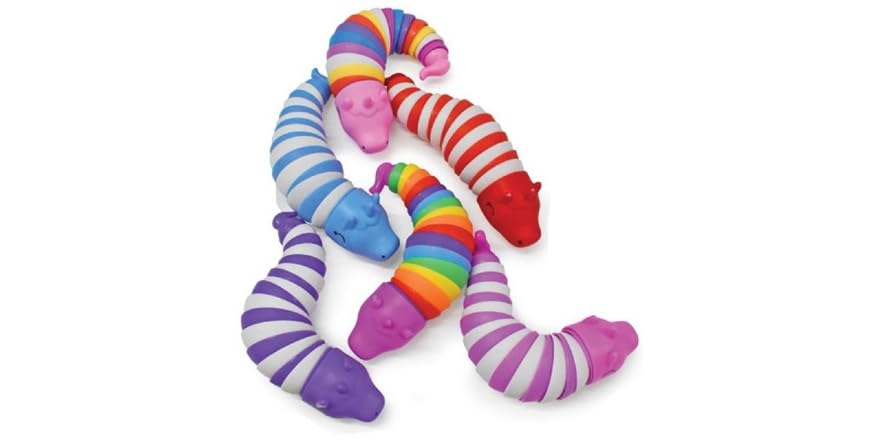 4-Pack Jiggle Wiggle 7-inch Jumbo Fidget Slug Toy