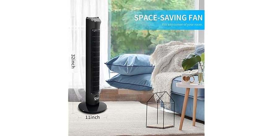 Simple Deluxe 32" Oscillating Tower Fan