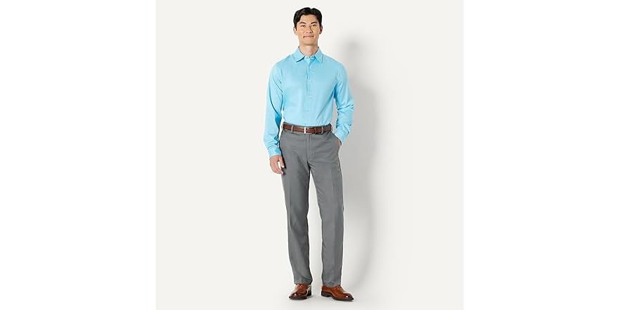 Amazon Essentials Men's Regular Fit Long Sleeve Dress Shirt