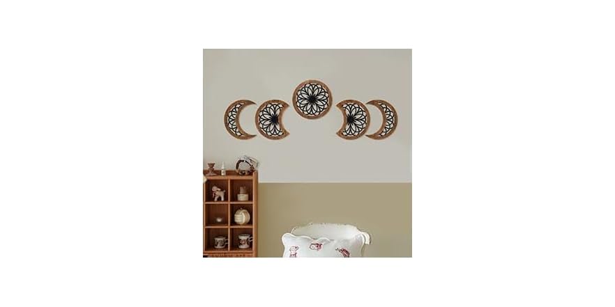 Rustic Moon Phase Wall Décor Set