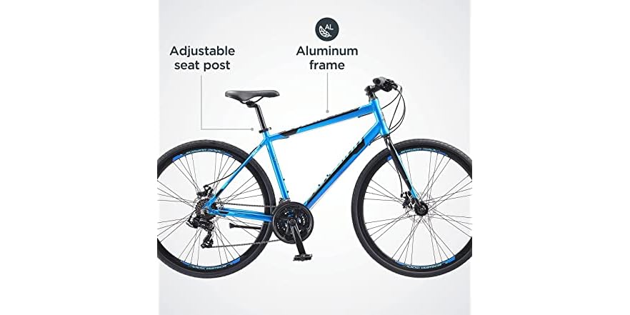 Schwinn Volare 1200 Adult Hybrid Road Bike, 28-inch wheel