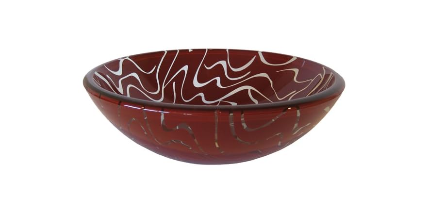 Glass Vessel Sink, Maroon