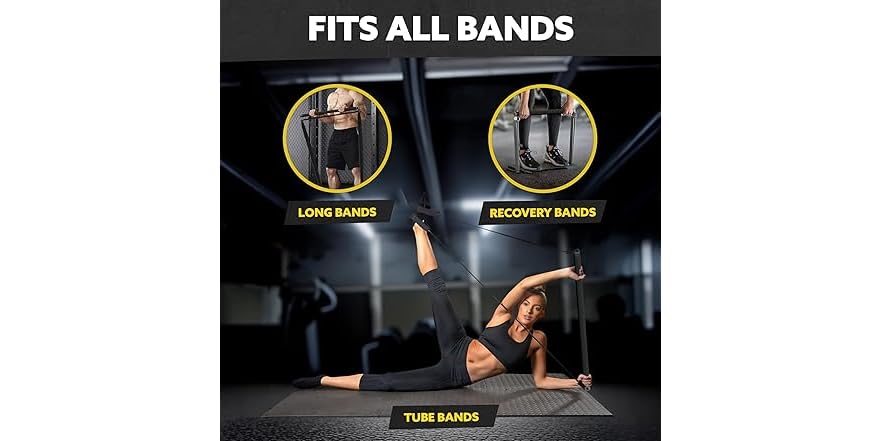 Portable Adjustable Resistance Band Bar