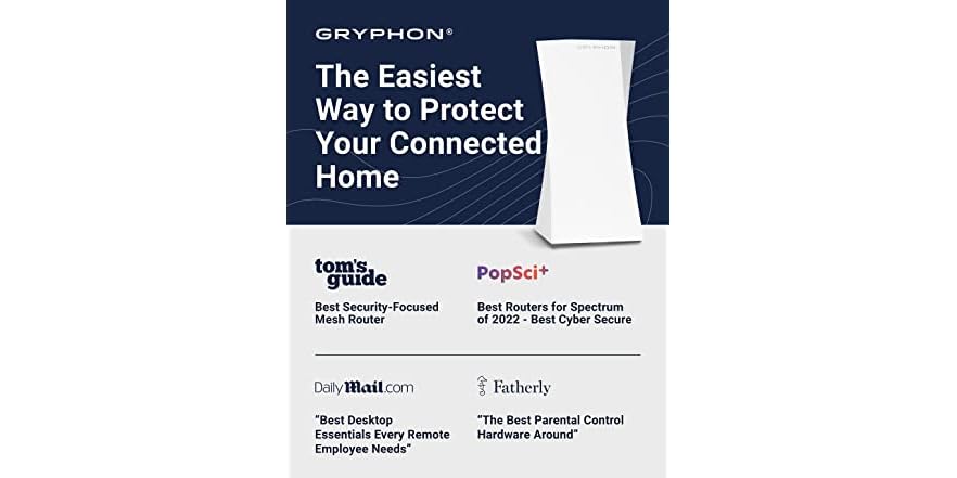 Gryphon Tower (1-Pack) Adv Security Mesh WiFi Router