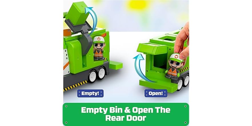 TILE TOWN Recycling Truck 15-Piece Magnetic TileSet