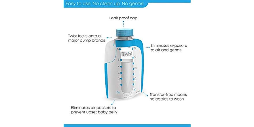 Kiinde Breast Milk Storage Twist Pouch