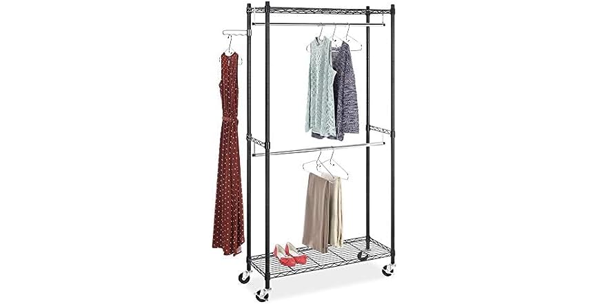 Whitmor Supreme Double Rod Garment Rack