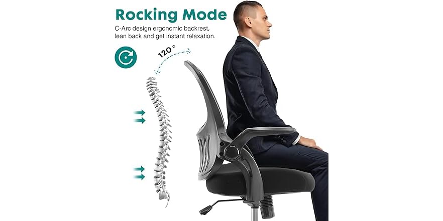 OLIXIS Ergonomic Flip-up Arm Chair