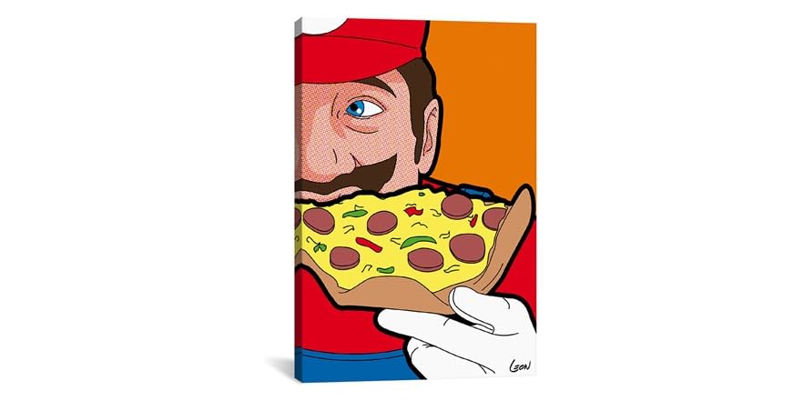 Mario-Pizza Canvas Print