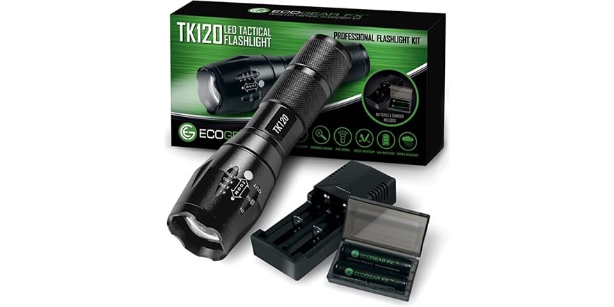 EcoGear FX LED Tactical Flashlight Kit TK120
