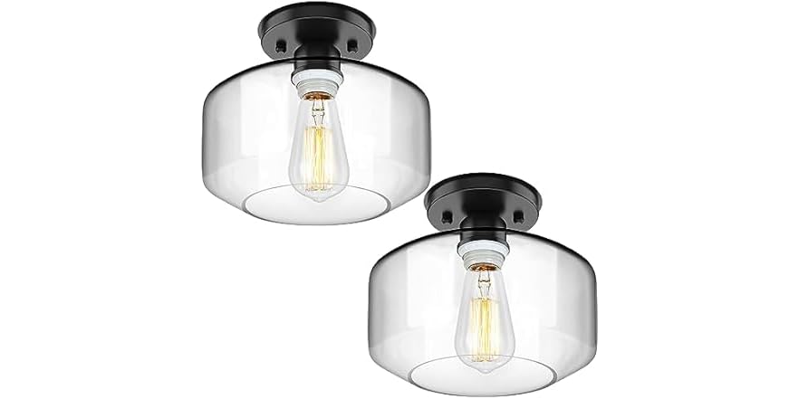TOBUSA Semi Flush Mount Ceiling Light 2 Pack