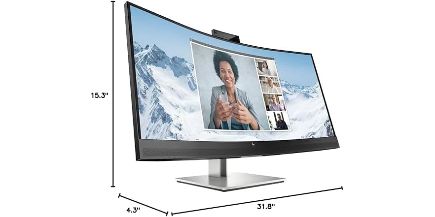 HP E34m G4 34" WQHD VA Conferencing Curved Monitor
