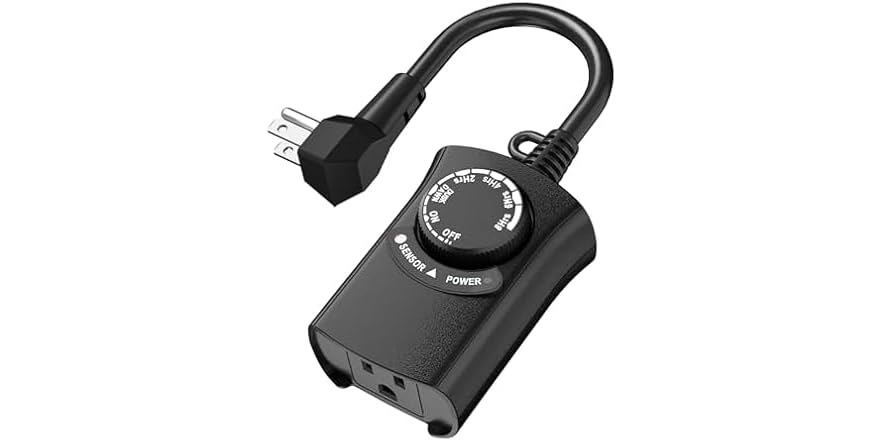 HBN Waterproof Outdoor Photocell Light Timer