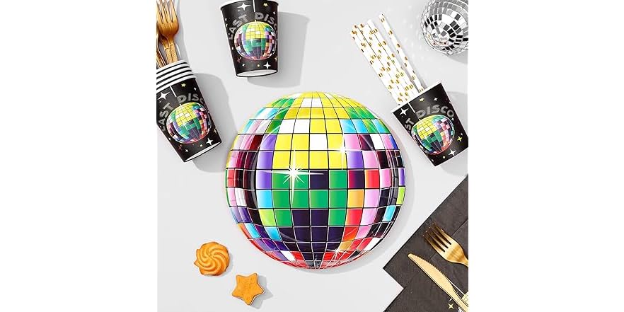 350 Pcs 70s Disco Party Supplies