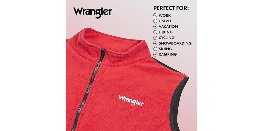 Wrangler Big and Tall Vests for Men