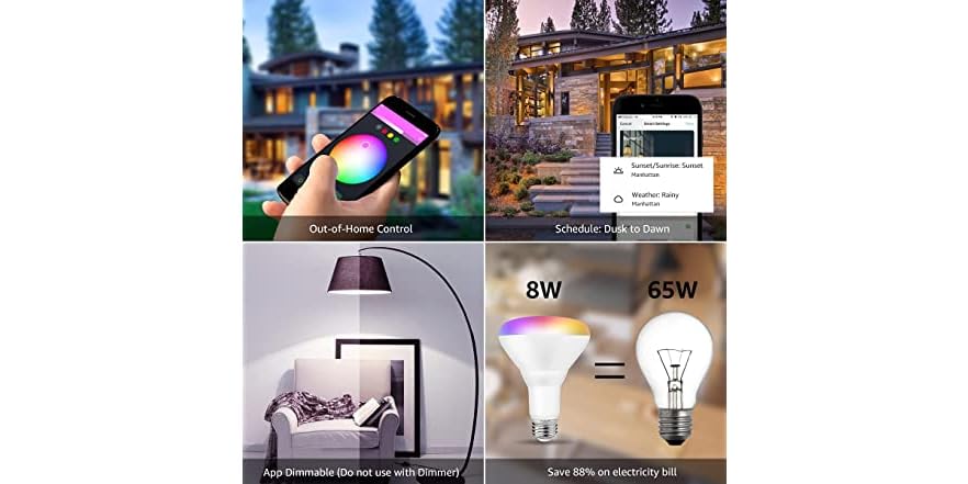 LE LED WiFi Smart Flood Light Bulbs