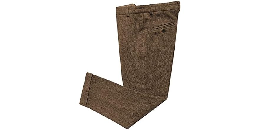 Vintage Tweed Dress Regular Fit Slacks