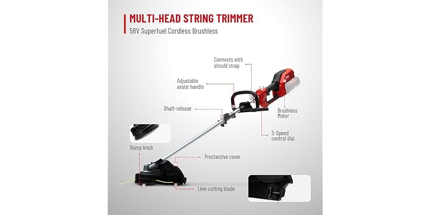 DCK String Trimmer 15" Cordless Tool Only