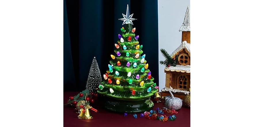 270 Pcs Ceramic Christmas Tree Bulbs