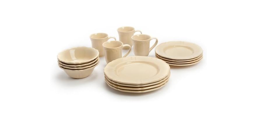 CorningWare Traditions 16-Piece Dinnerware Set – Service for 4