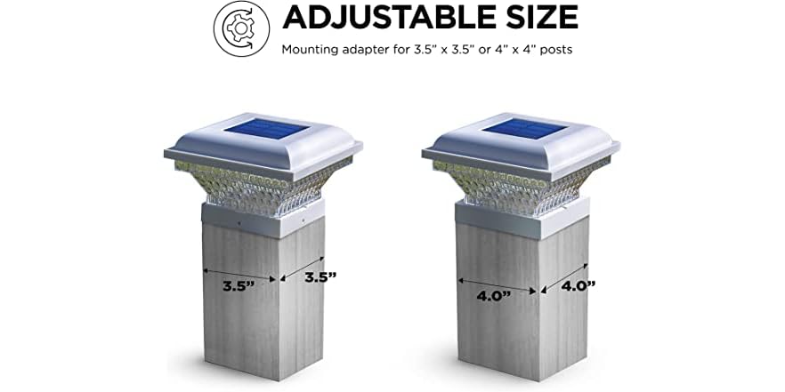 Solar Post Cap Lights, 2 Pack