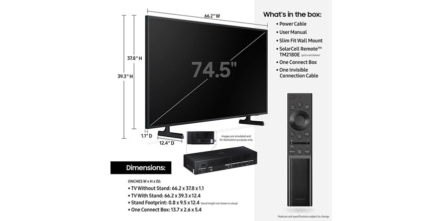 Samsung 85" LS03A Frame Series - 4K Smart TV (2021) (Factory Reconditioned)