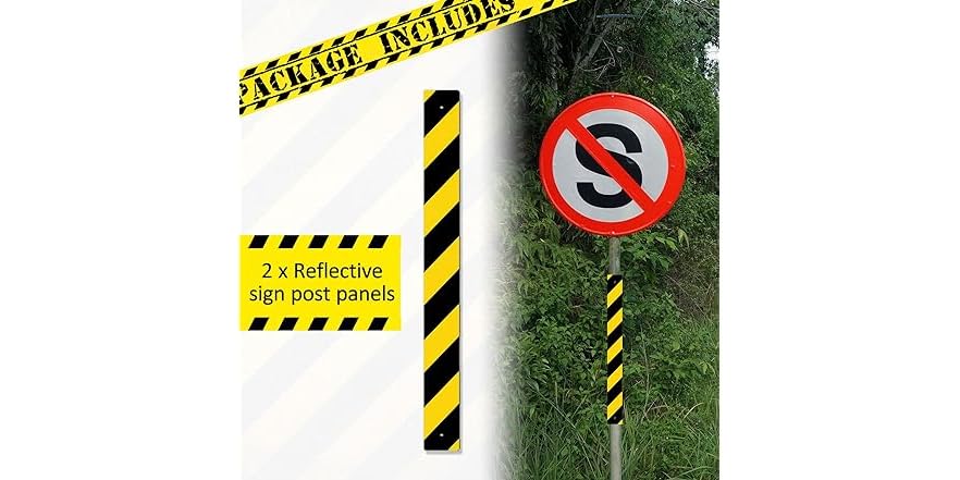 2PC 30x3" Reflective Sign Post Panels