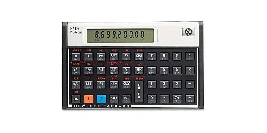 HP F2231AA 12c Platinum Financial Calculator, 10-Digit LCD