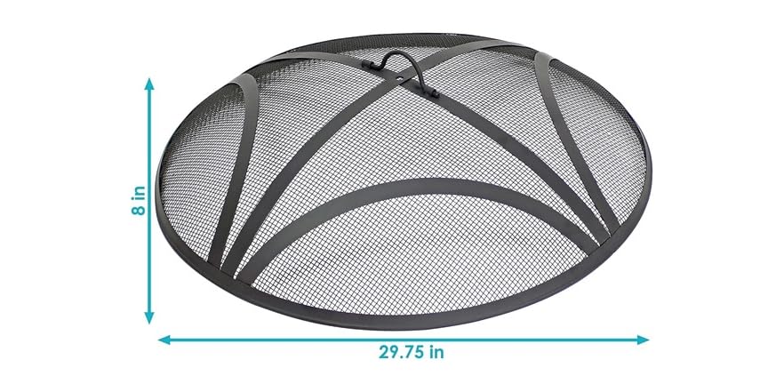 Reinforced Steel Mesh Fire Pit Spark Screen