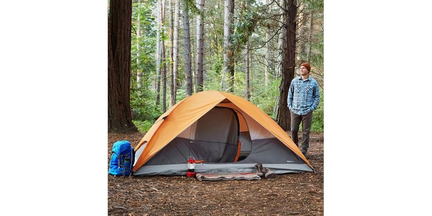 AmazonBasics 4-Person Camping Tent with Rainfly