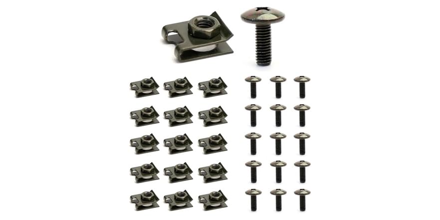 U Clip Speed Nuts M6 30 Pack