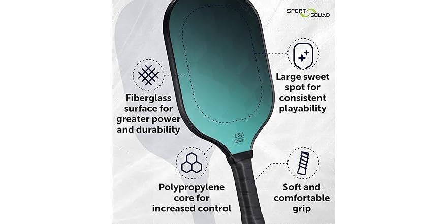 Sport 2-Player Pickleball Paddle Set Green