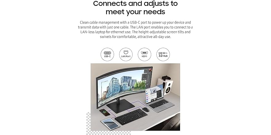 Samsung 34” ViewFinity S65VC UWQHD Curved Monitor