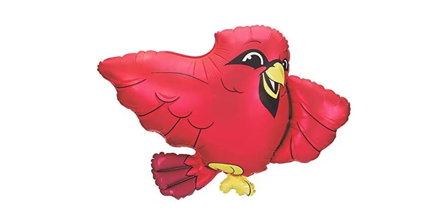 Red Cardinal Mylar Balloon Flying