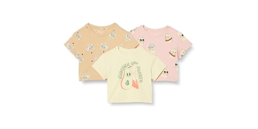Amazon Girls' Shirts, Pack of 3