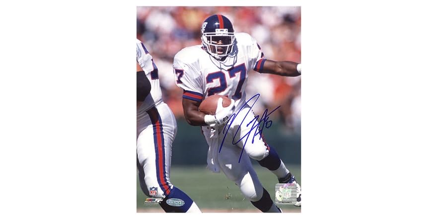 Rodney Hampton Signed Rushing 8x10 Photo