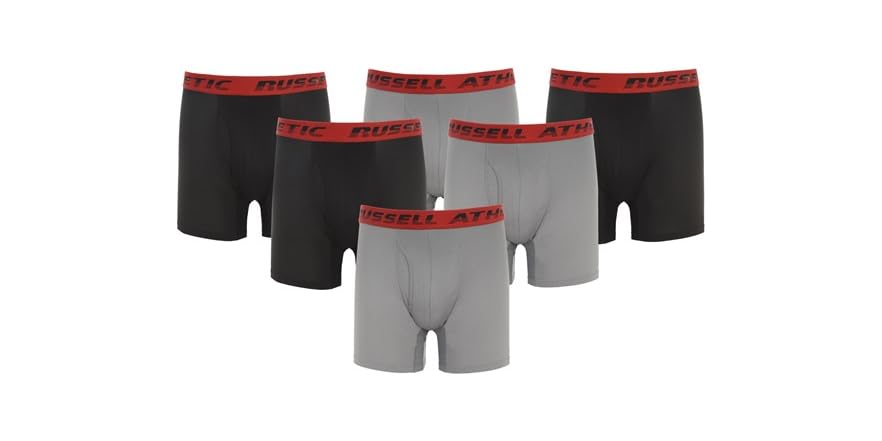 Russell Performance Boxer Briefs 6-Pack