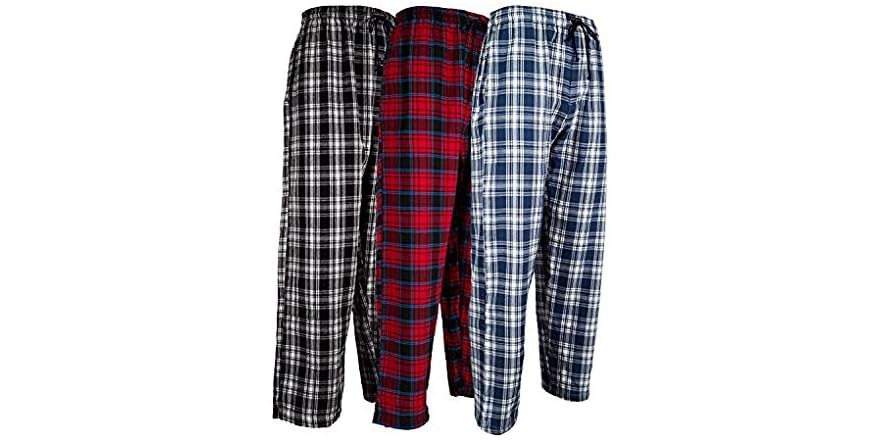 ANDREW SCOTT Mens 3 Pack Pajama Pants
