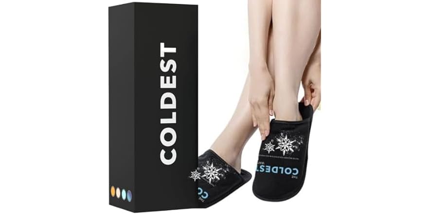 Coldest Reusable Gel Ice Packs Slippers Pair