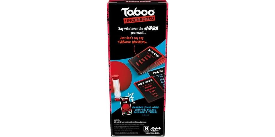 Hasbro Gaming Taboo Uncensored Board Game for Adults Only
