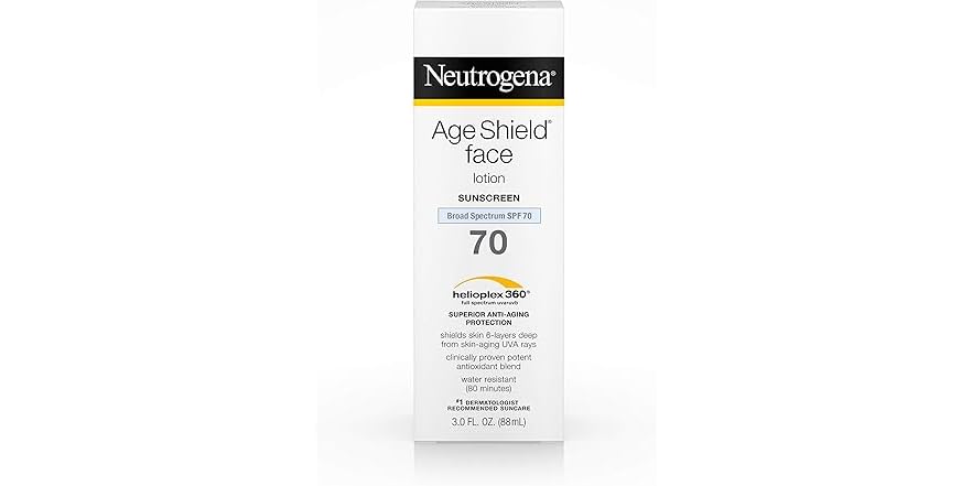 Neutrogena Age Shield Face Lotion Sunscreen Broad Spectrum SPF 70 - 3 Oz