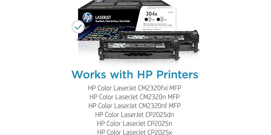 hewlett packard HP CC530A HP 304A Black Toner Cartridge