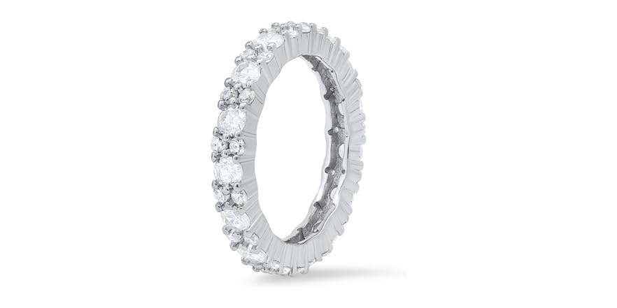 Queen Jewels CZ Eternity Band Ring